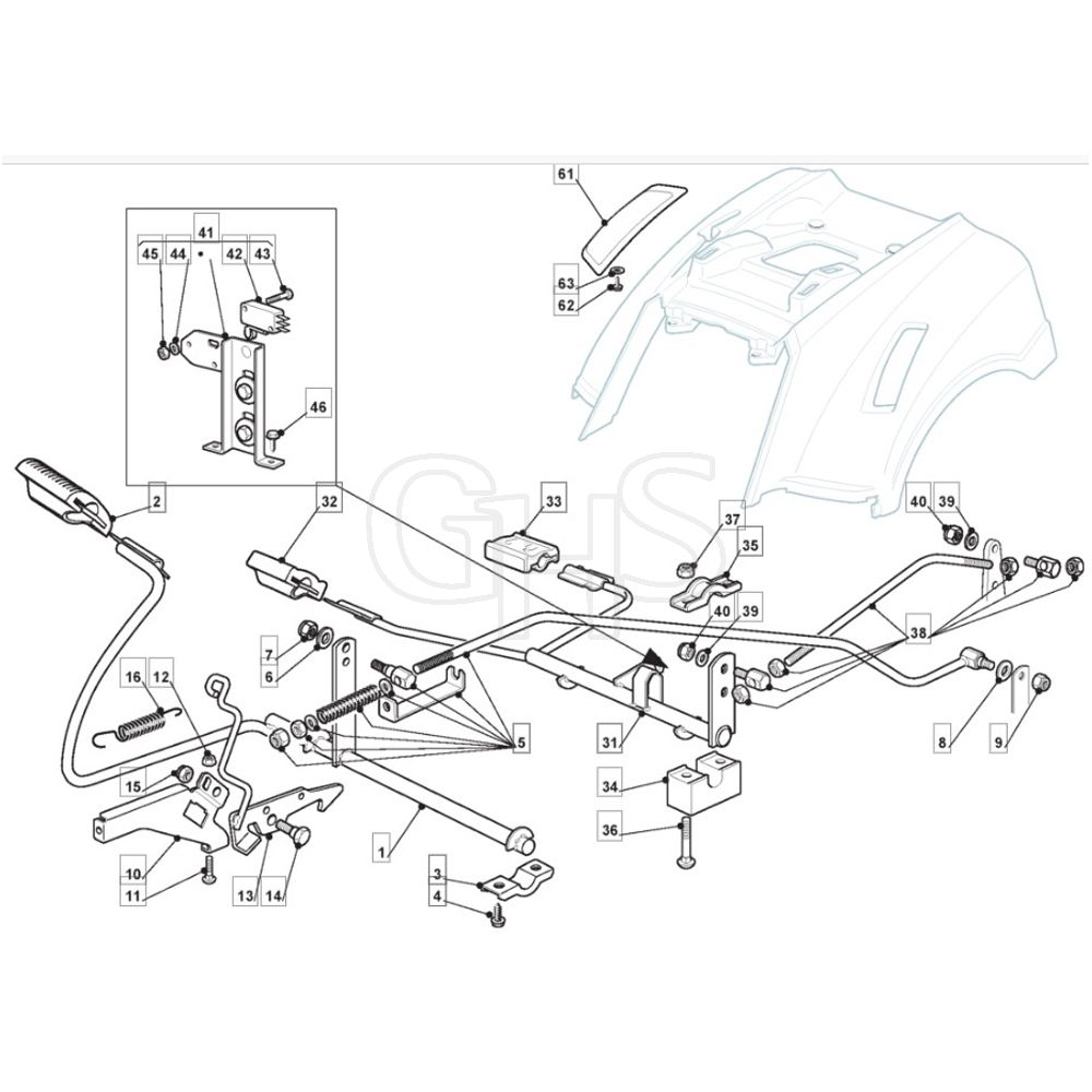 1636H - 2007 - 299964683/MO7 - Mountfield Ride On Mower Controls ...