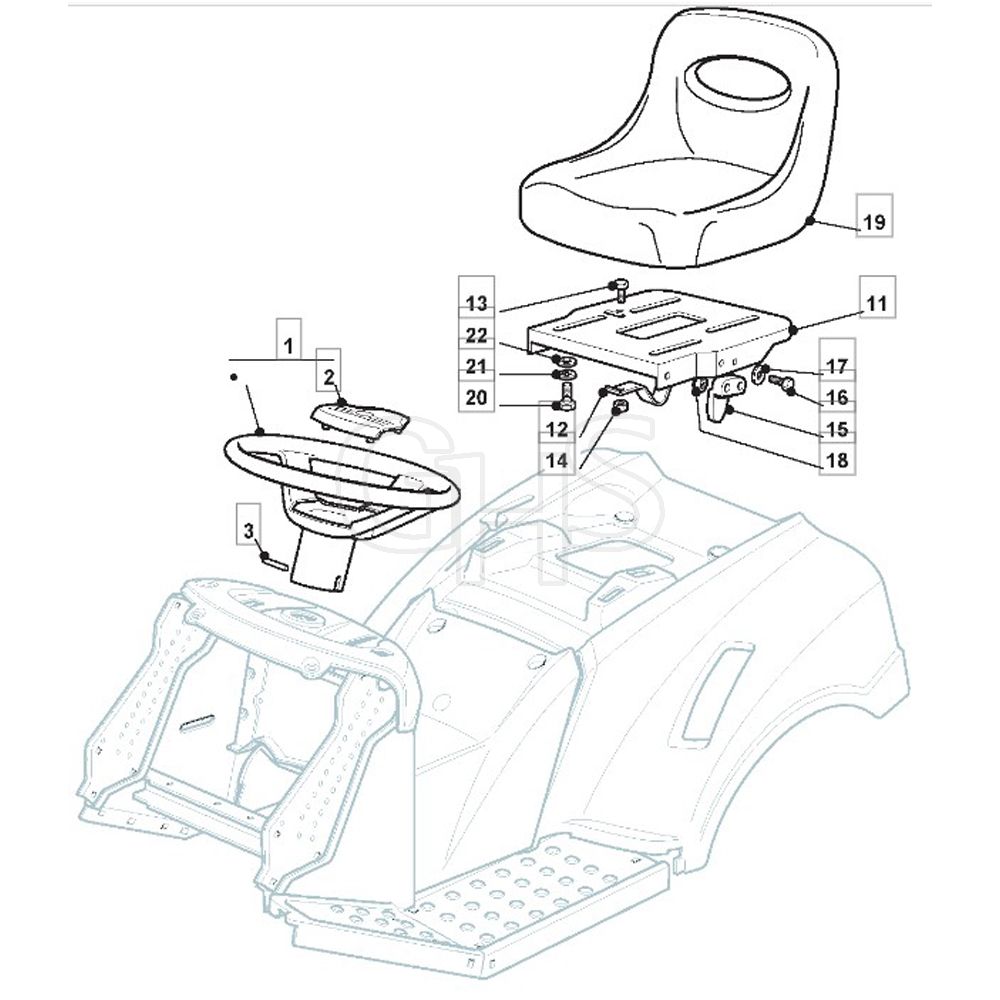 1636H - 2007 - 299964683/MO7 - Mountfield Ride On Mower Seat Diagram | GHS
