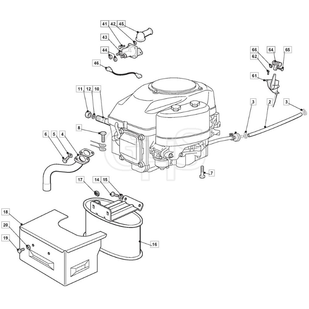 1636H - 2012-2020 - 2T0430483/M11 - Mountfield Ride On Mower Engine ...