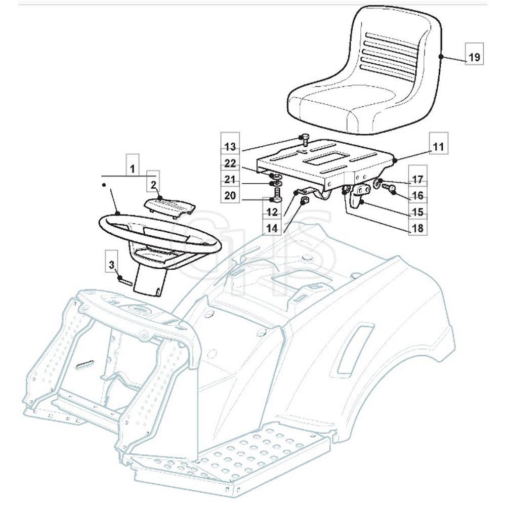 1636H - 2012-2020 - 2T0430483/M11 - Mountfield Ride On Mower Seat ...
