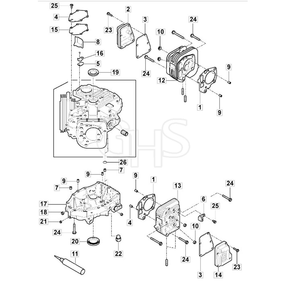 1638H Twin - 2019 - 2T2610683/M19 - Mountfield Ride On Mower Engine ...