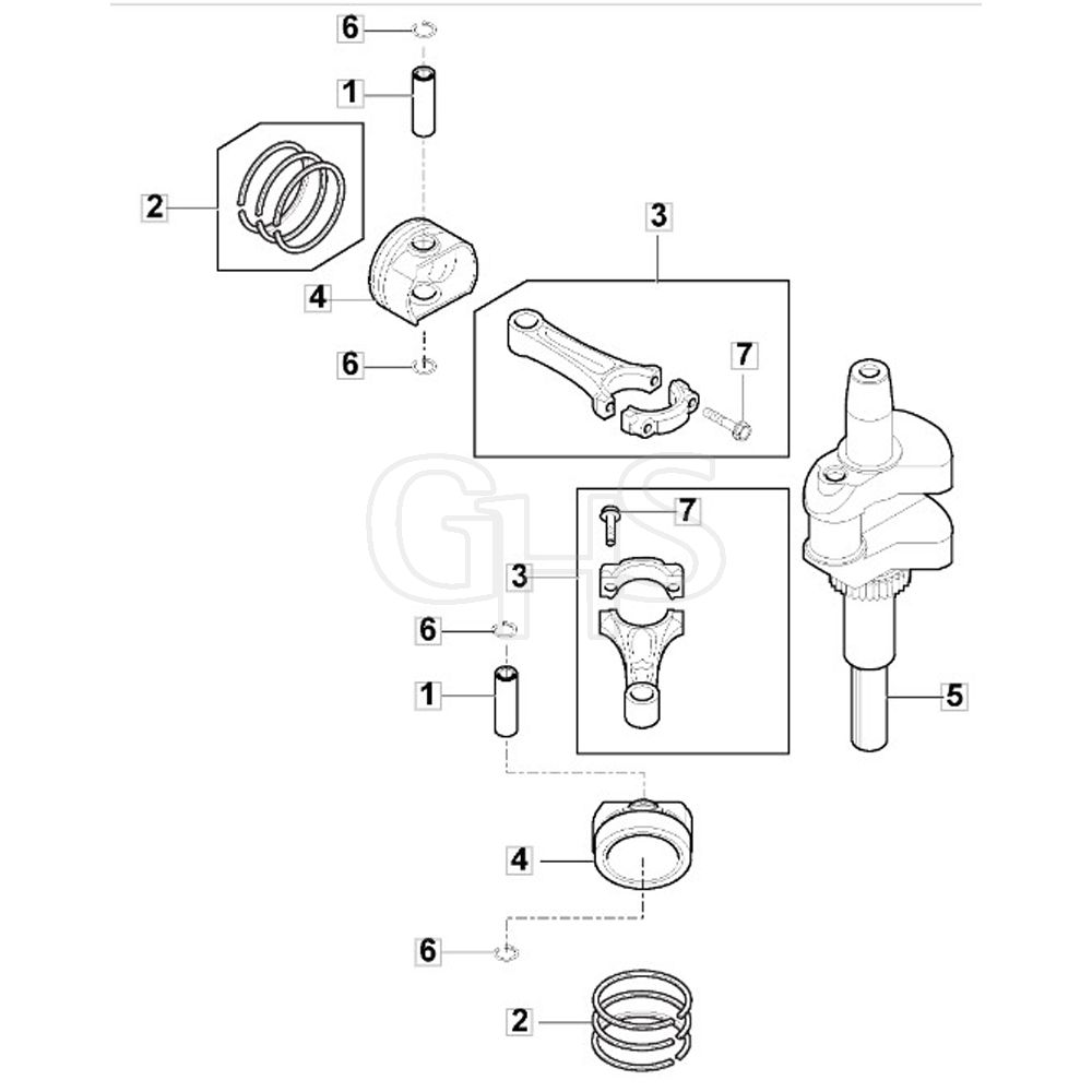 1638H Twin - 2020 - 2T2610683/M20 - Mountfield Ride On Mower Piston ...