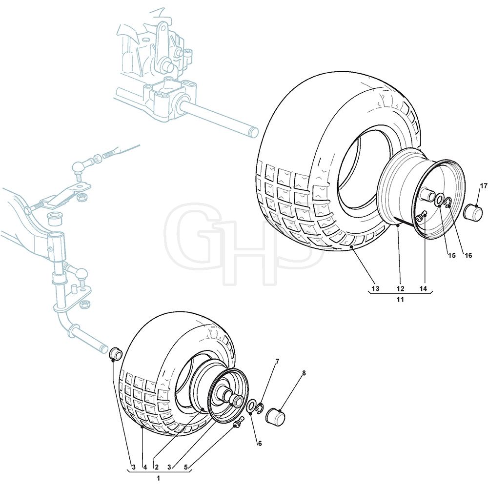 2040H - 2007 - 299941983/MO7 - Mountfield Ride On Mower Wheels Diagram ...