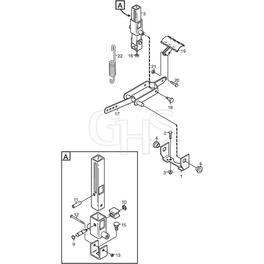 2105M - 2005 - 13-2715-95 - Mountfield Front Mower Lifting Device ...