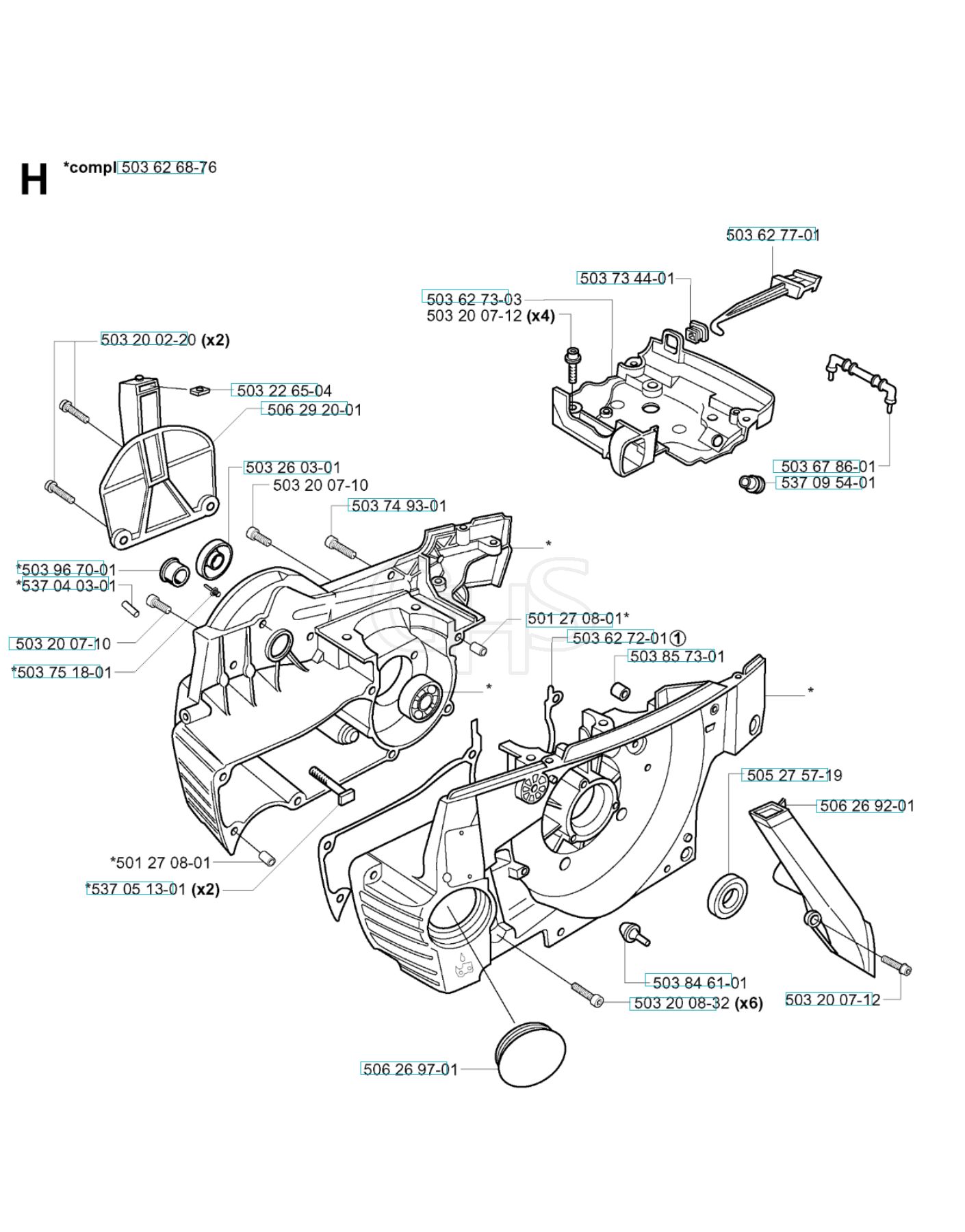 Husqvarna 375K - Crankcase | GHS