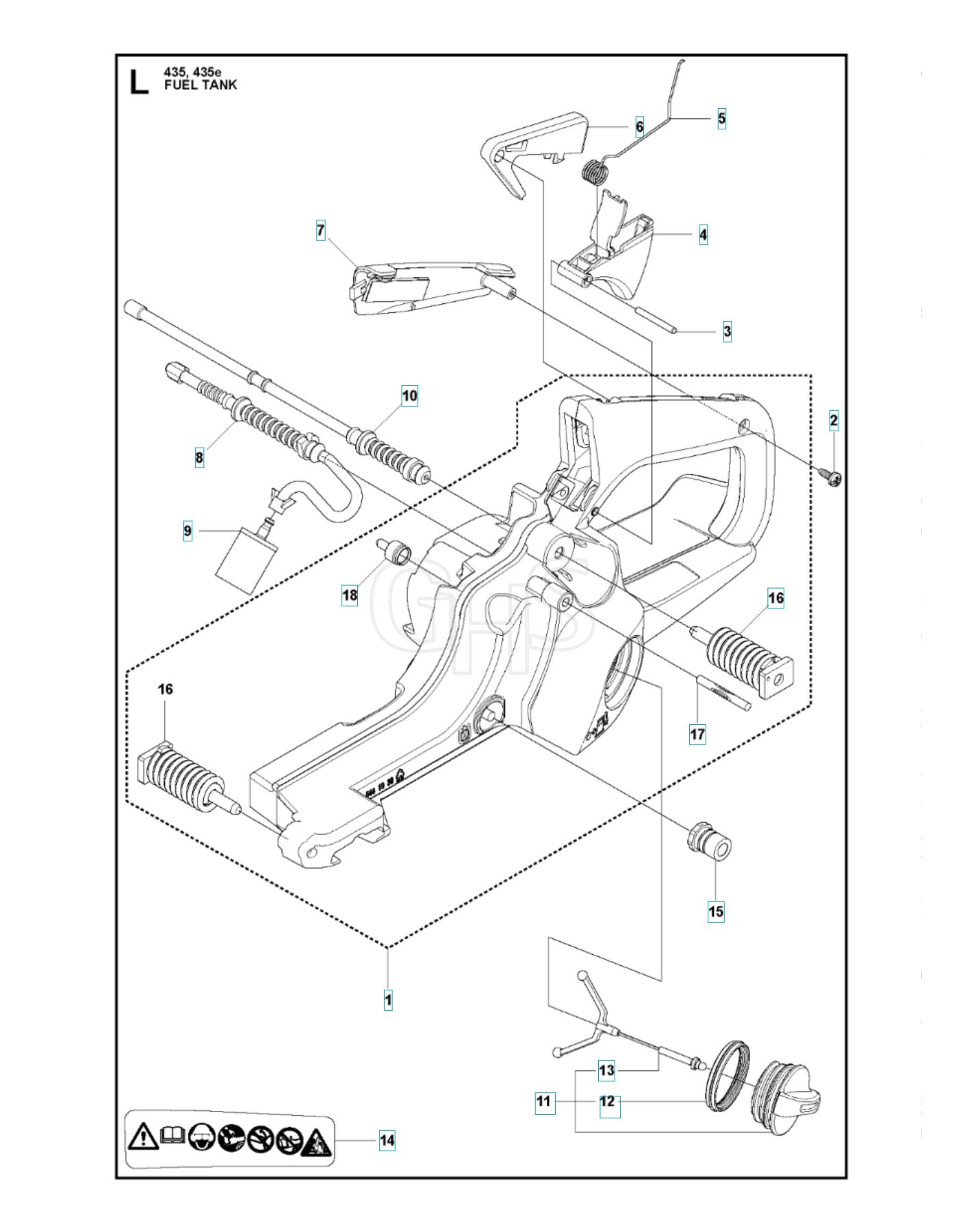 Husqvarna 435 - Fuel Tank | GHS