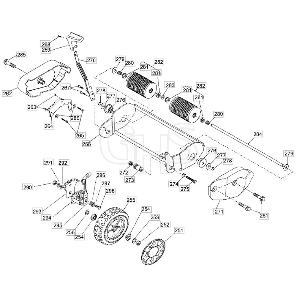 460R HP - 2005 - 23-3381-74 - Mountfield Rotary Mower Wheels Diagram | GHS