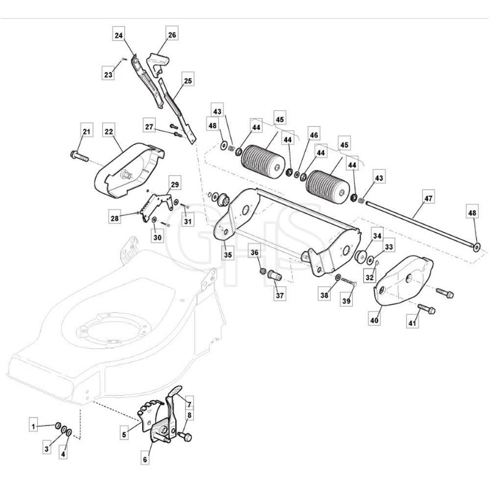 460R HP - 2010 - 294486023/UM9 - Mountfield Rotary Mower Roller ...