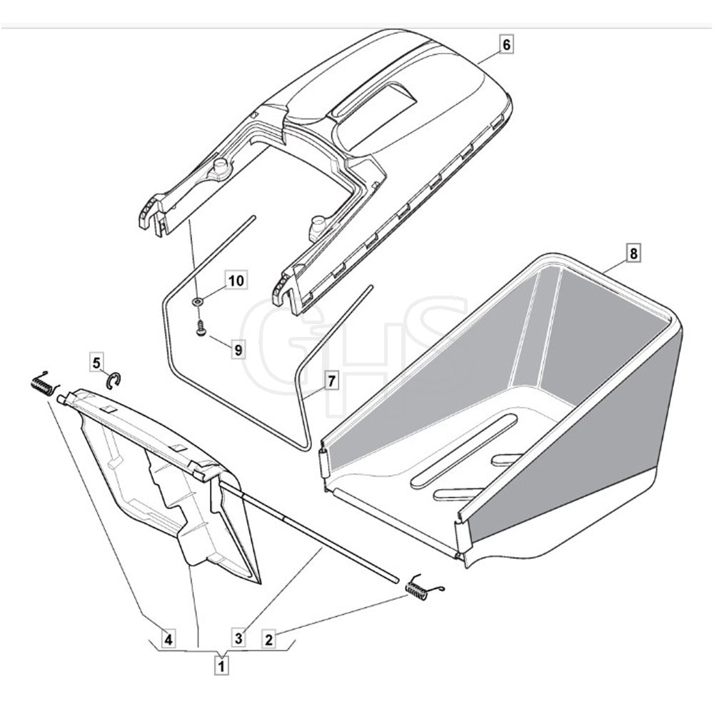 460R PD ES - 2008 - 294489523/UM8 - Mountfield Rotary Mower Grass Bag ...