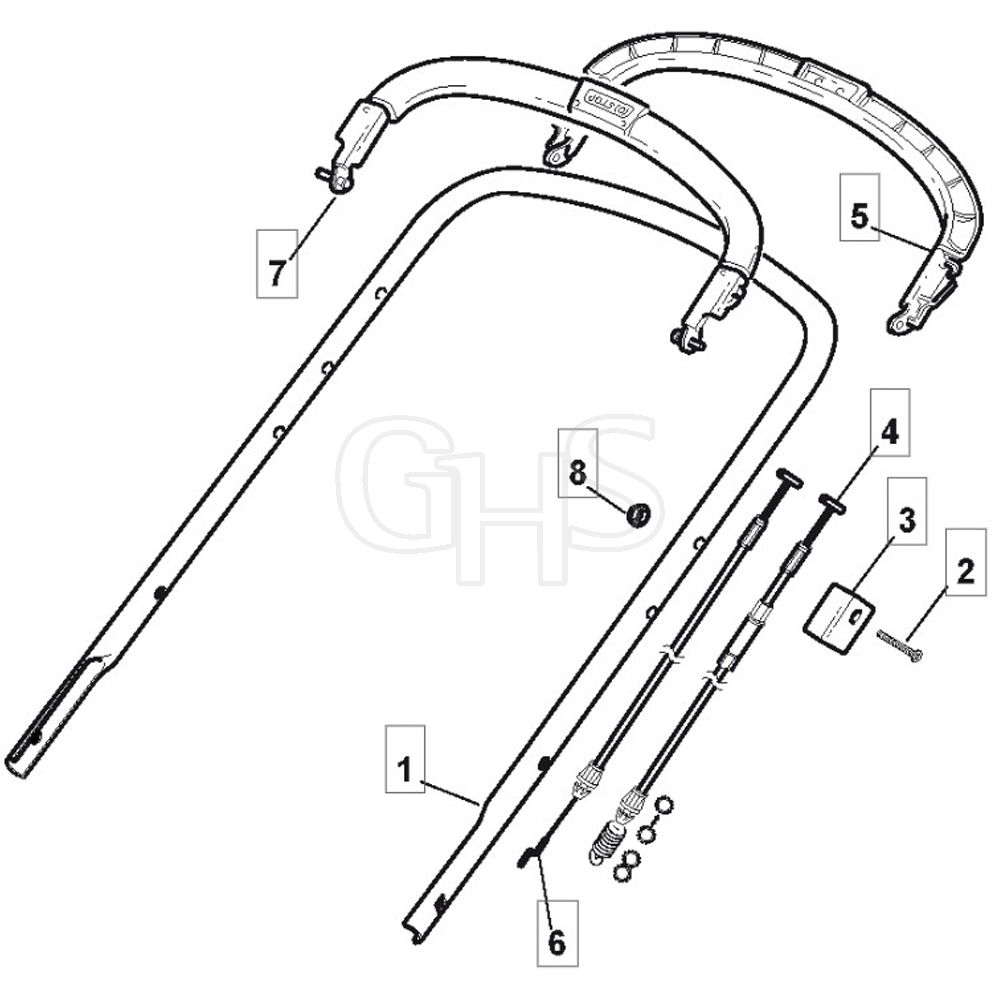 461 PD - 2007 - 294485043/MO7 - Mountfield Rotary Mower Upper Handle ...