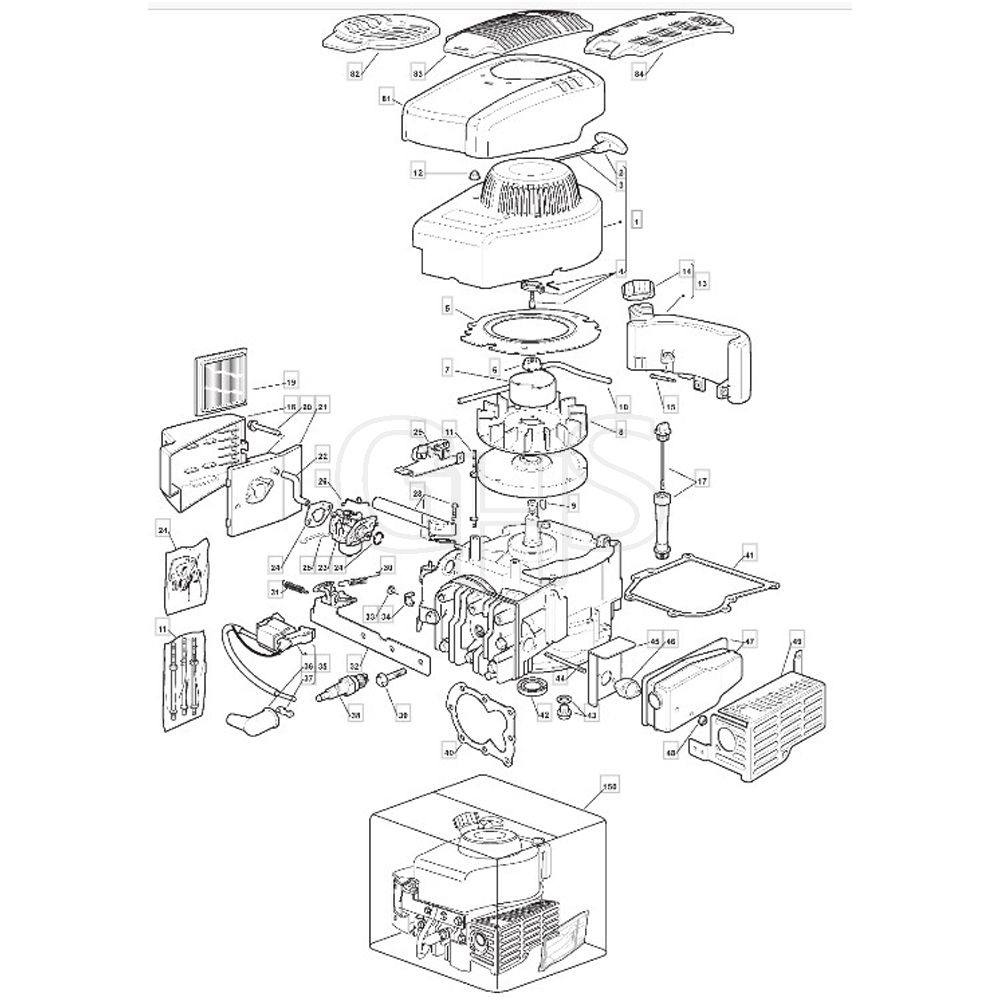 461R HP - 2007 - 294486043/MO7 - Mountfield Rotary Mower M150 Engine ...
