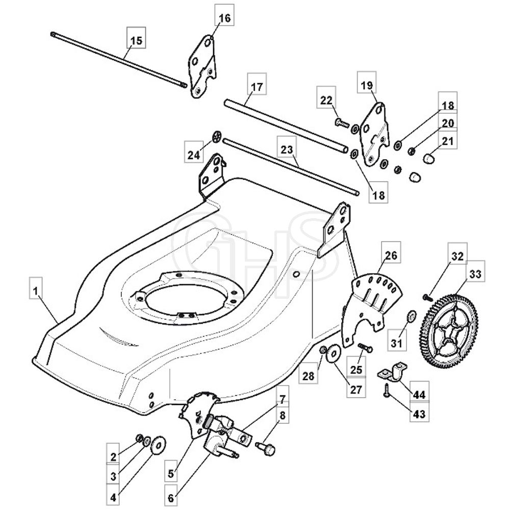 513 PD_BW - 2007 - 291537043/MO7 - Mountfield Rotary Mower Deck Diagram ...