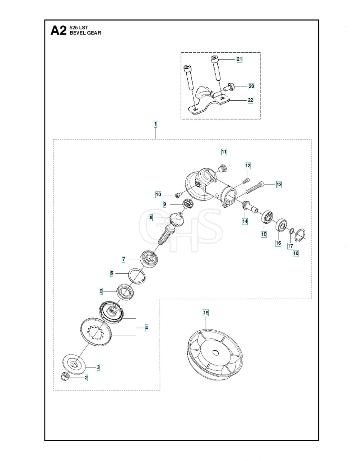 Husqvarna 525LST - Bevel Gear | GHS