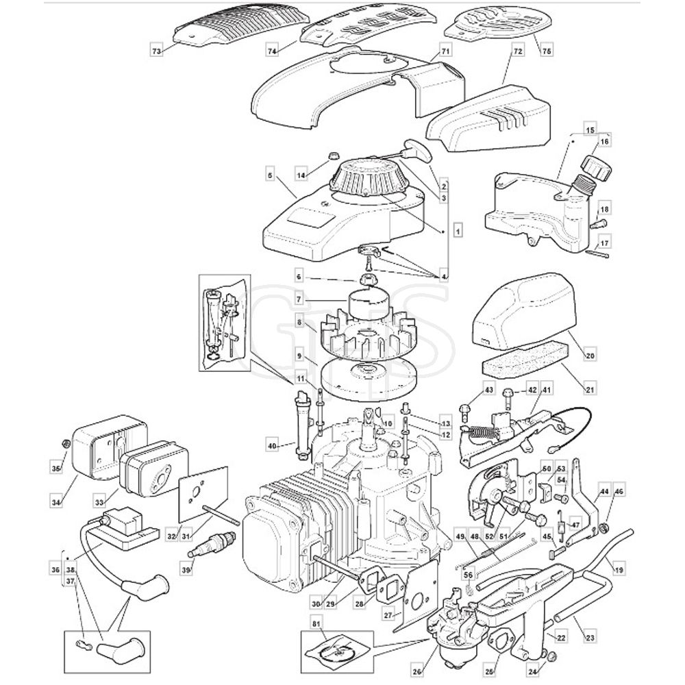5310 PD INOX - 2008 - 29152043/MI8 - Mountfield Rotary Mower Engine ...