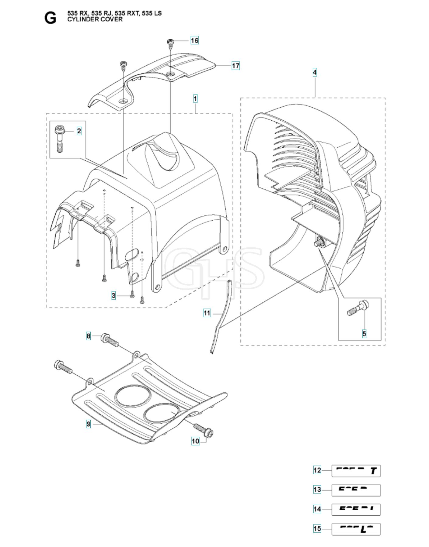 Husqvarna 535RXT - Cylinder Cover | GHS