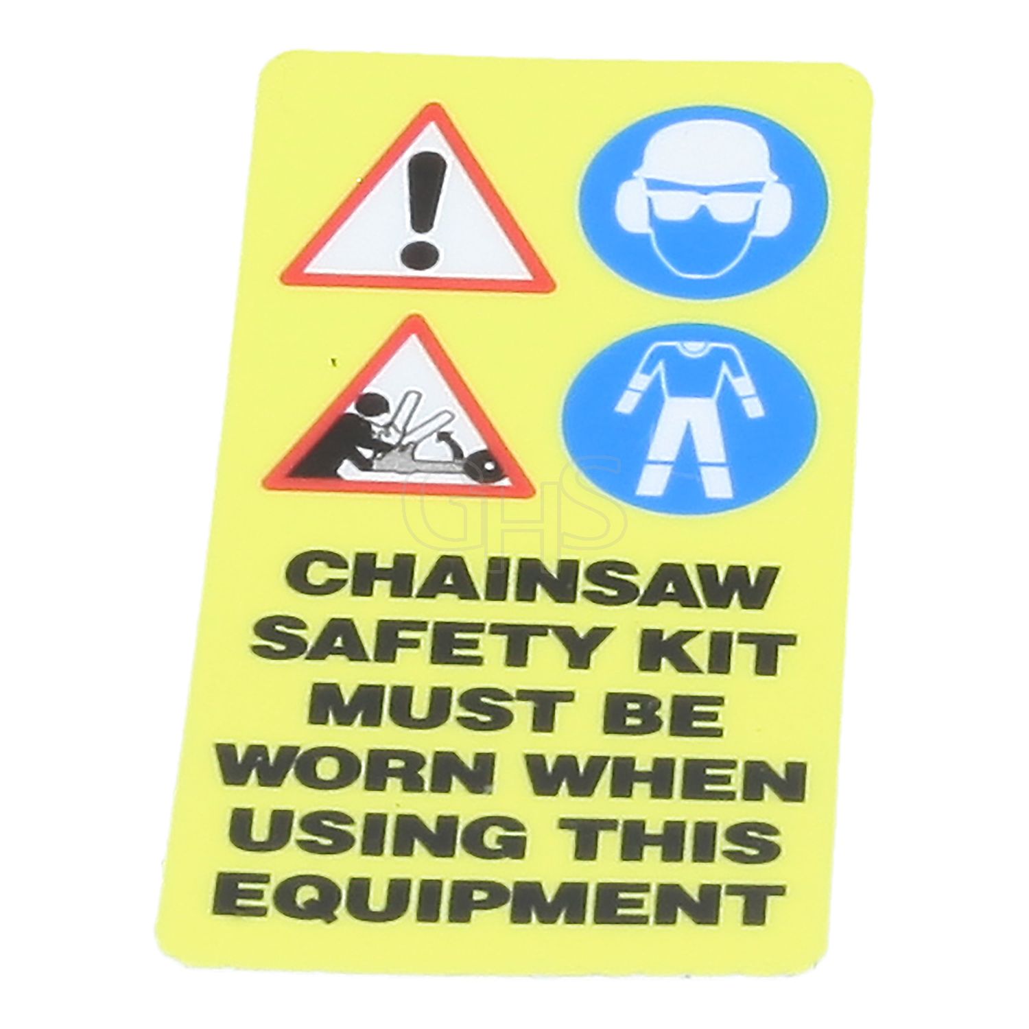 Chainsaw Safety Stickers, Pack of 10 | GHS