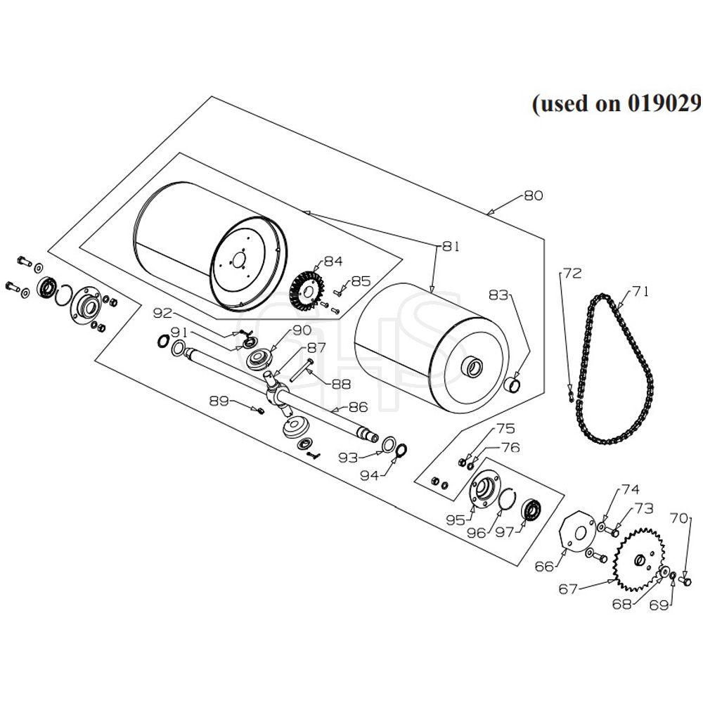 Masport 660 - 019041 - Apr 2009 7200737 - Rear Roller Assembly | GHS