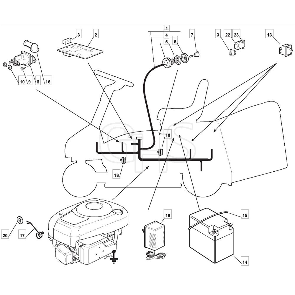 725M - 2003-2006 - 299971633/MOE - Mountfield Ride On Mower Electrics ...