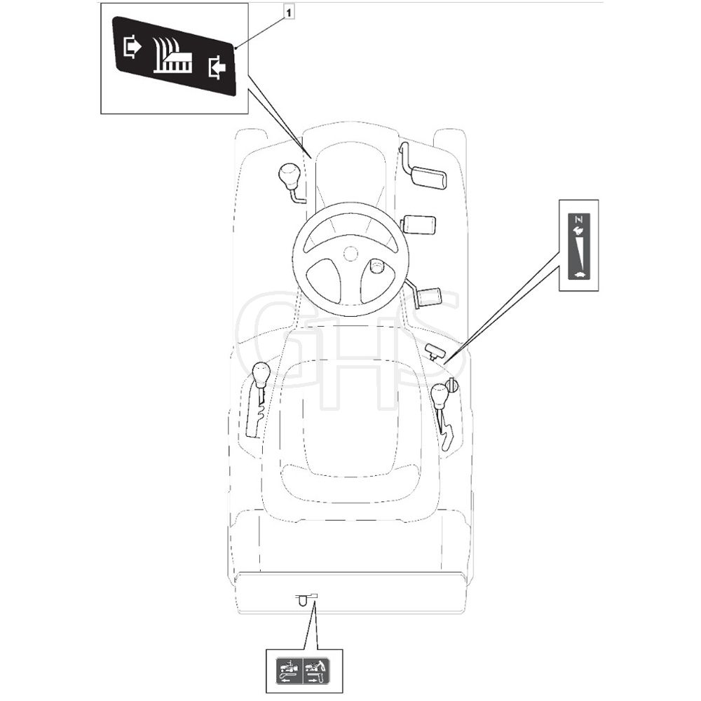827M - 2023 - 2T0090283/M23 - Mountfield Ride On Mower Labels Diagram | GHS