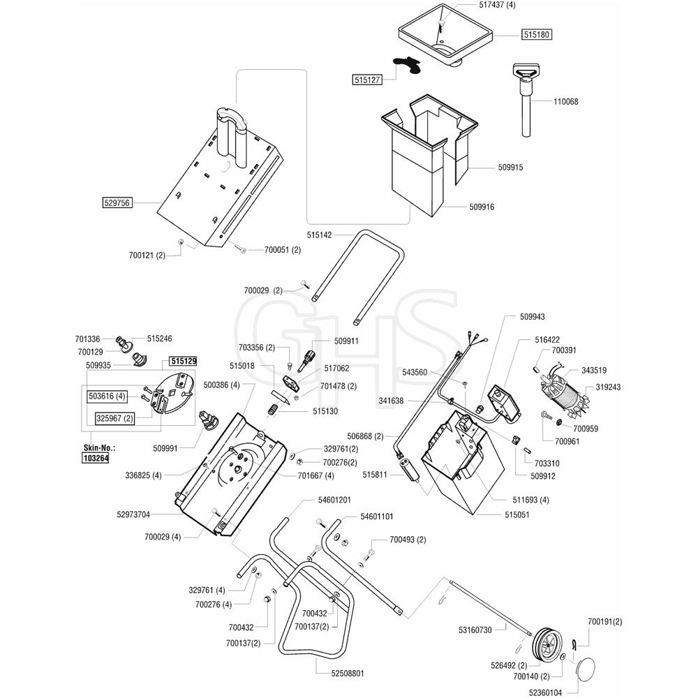AL-KO Dynamic 2200 S - 104997 - Main Assembly: 1.2002 - 2.2002 | GHS