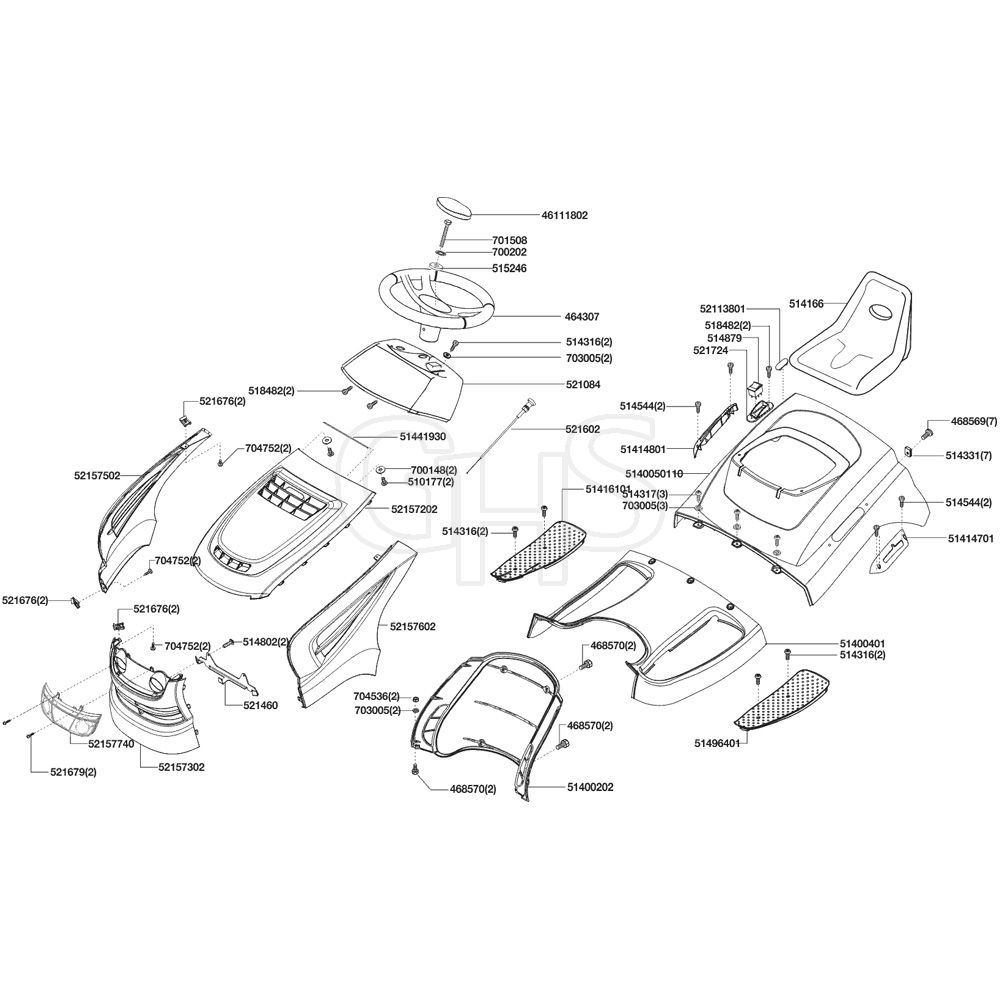 AL-KO T16-92 HD-H Edition - 119630 - Bodywork & Seat | GHS