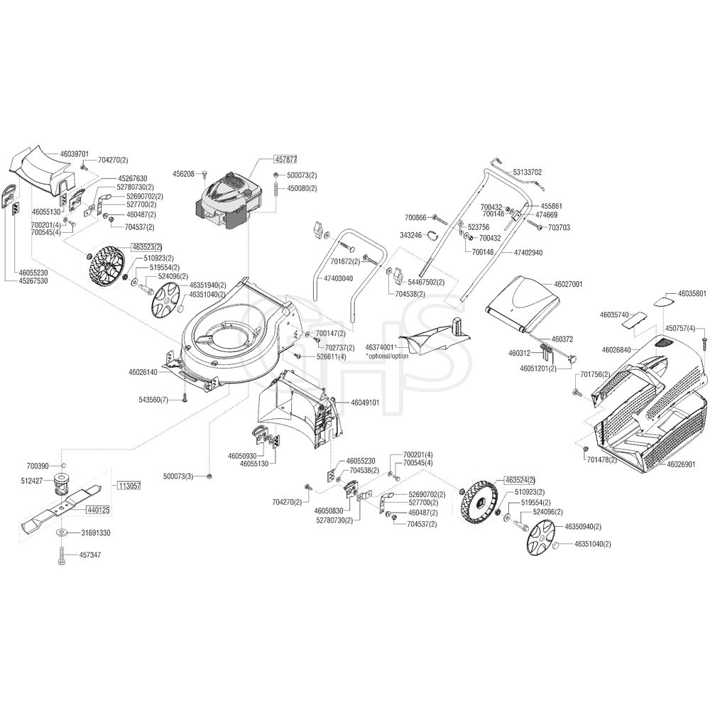 AL-KO Classic 4.62 P-A - 123002 - Main Assembly | GHS