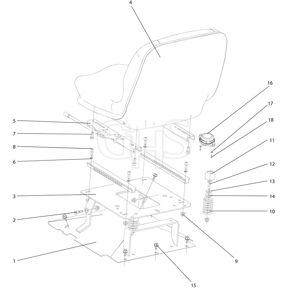 APACHE 92 4x4 EVO - 2021 - Oleo-Mac Ride On Mower Hood (2/2) Diagram | GHS