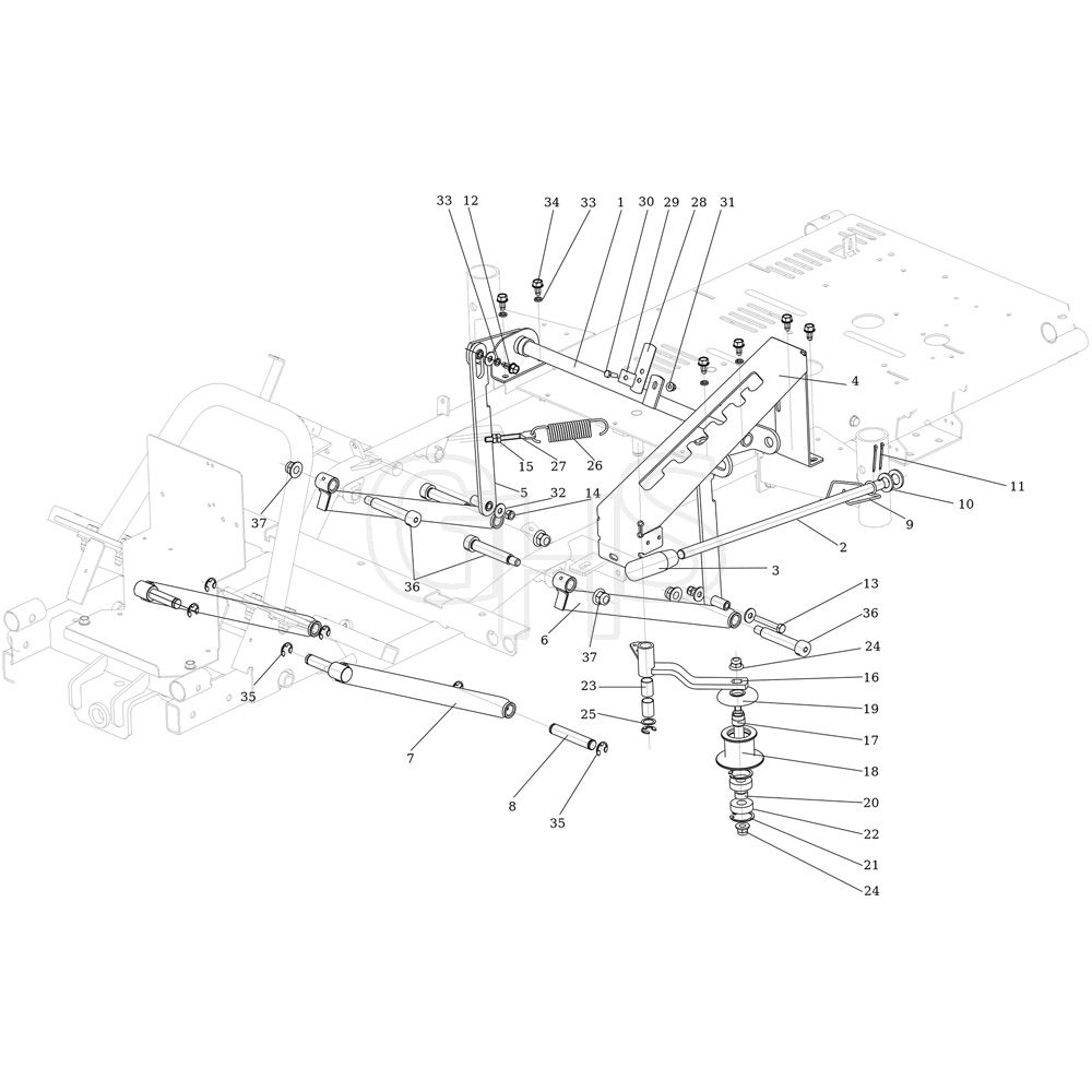 APACHE 92 4x4 EVO - 2024 - Oleo-Mac Ride On Mower Cutting Plate Lifting ...