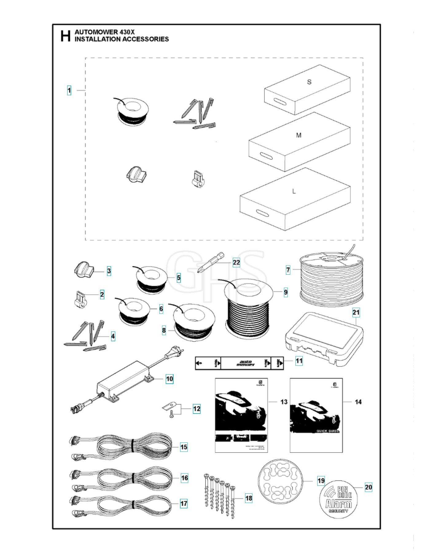 Husqvarna Automower 430X - Installation Accessories | GHS