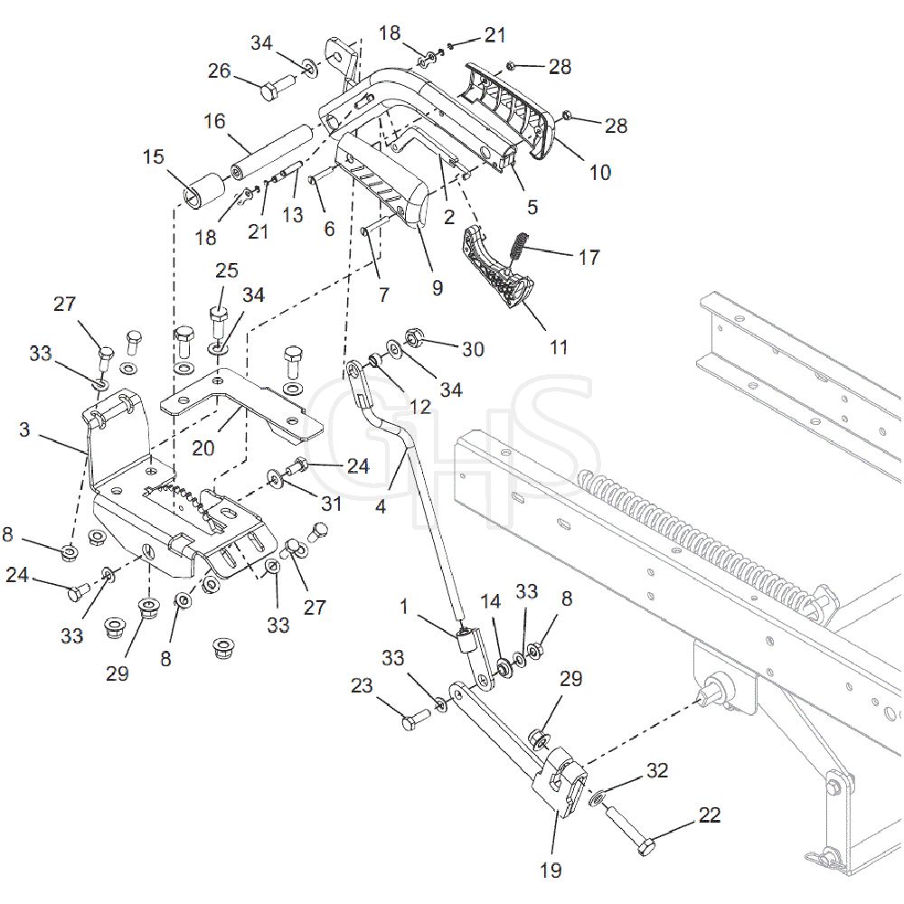 Countax B250 4Trac - From 09-09-2019 - 23 Deck Lift Handle | GHS