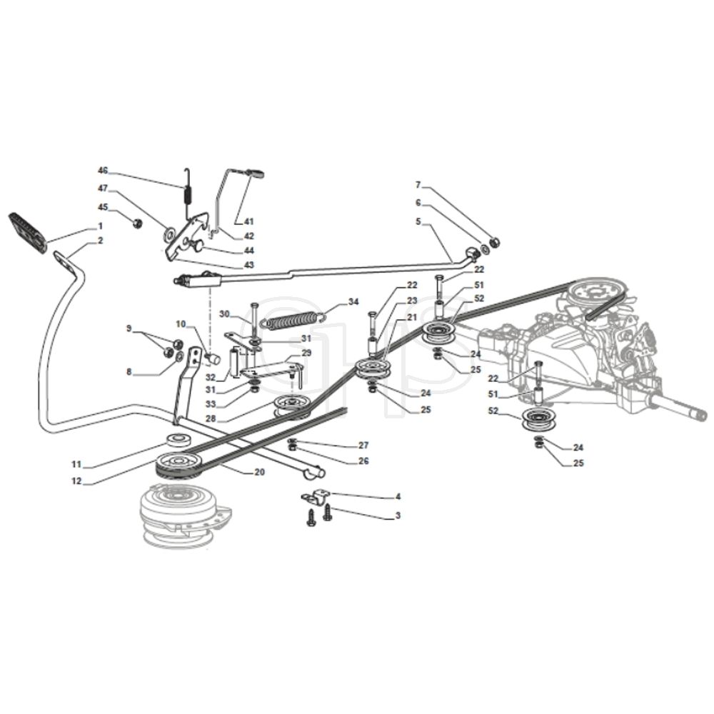 Cobra BT84HCB - Tractor Transmission Belt Assembly Diagram | GHS