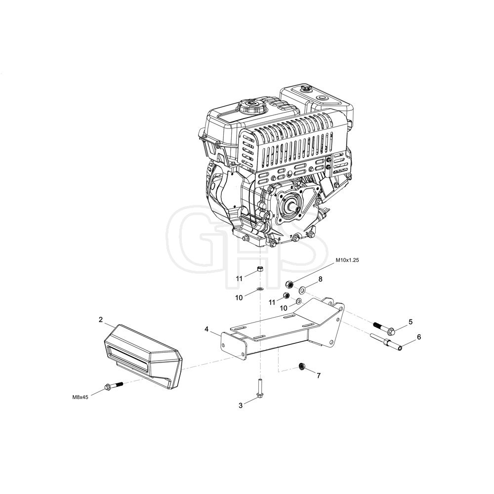 BT 350 - Bertolini Rotary Cultivator Engine Diagram | GHS