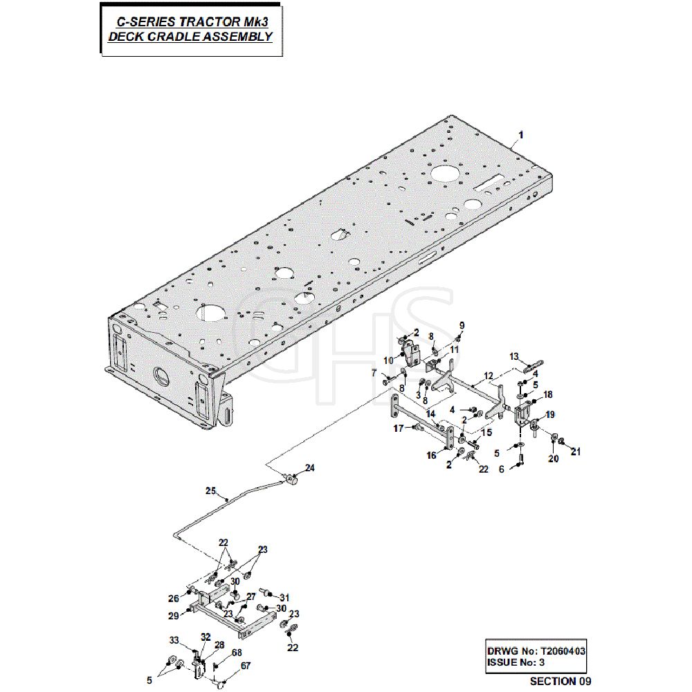 Countax C500 - From 01-01-2003 To 31-12-2007 - 09 Deck Cradle | GHS
