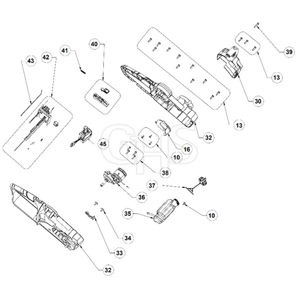 Ryobi OCS1830 - 5133002829 - 4000462115 - Main Assembly | GHS