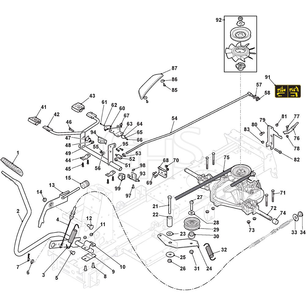 COMBI 1066 HB - 2020 - 2T0060281/ST1 - Stiga Ride On Mower Transmission ...