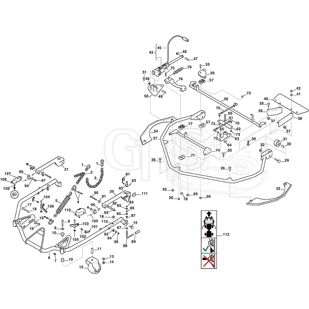 COMBI 110 PRO EL QF - 2018-2021 - 2D6311021/ST1 - Stiga Front Mower ...