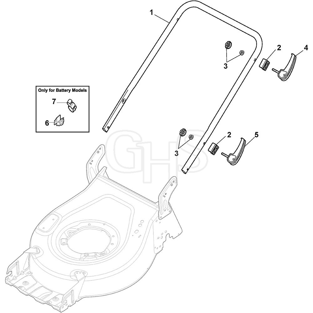 COMBI 48 S H - 2024-2025 - 2L0482138/ST1 - Stiga Rotary Mower Handle ...