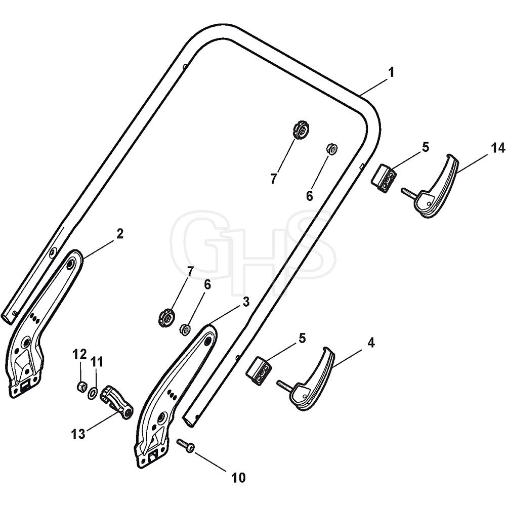 COMBI 53 SEQ - 2014-2019 - 299536548/S14 - Stiga Rotary Mower Handle ...