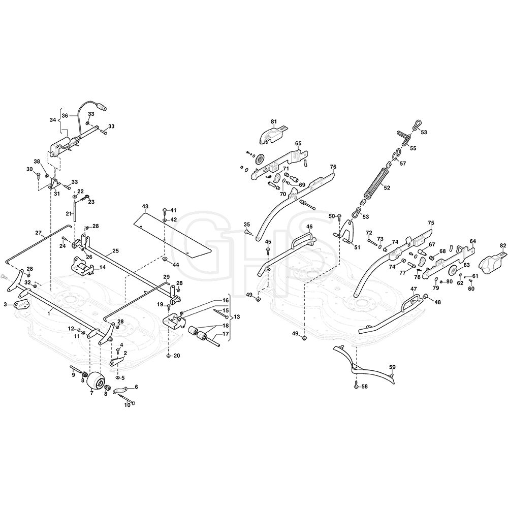 COMBI 95 Q PLUS - 2022-2025 - 2D6209521/ST2 - Stiga Front Mower Deck ...