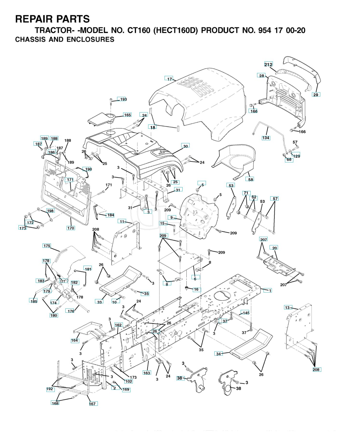 Husqvarna Ct160 - Chassis & Enclosures | GHS