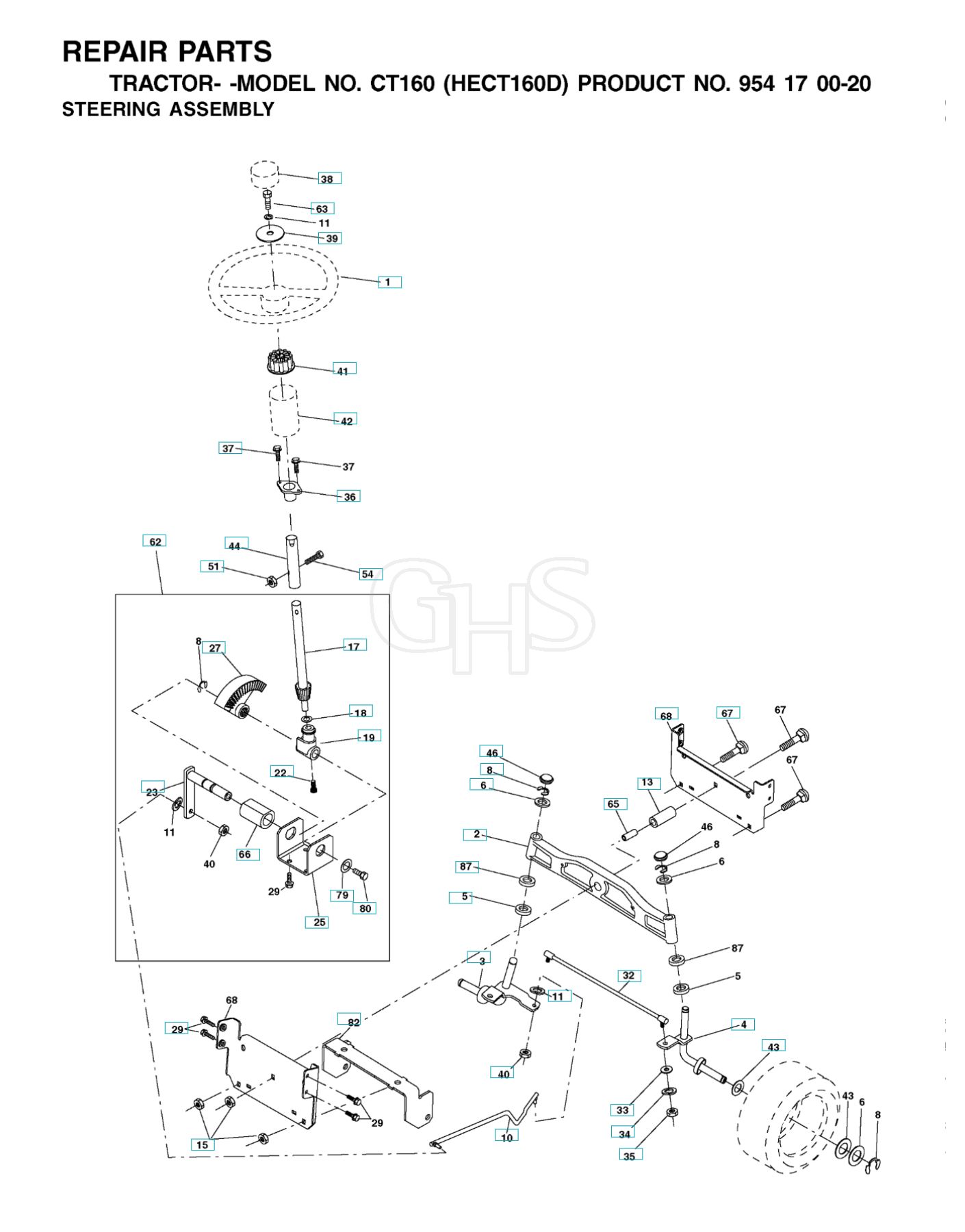 Husqvarna Ct160 - Steering | GHS
