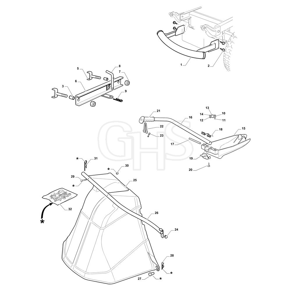 EF 84/14.5 K H - 2018 - Efco Ride On Mower Options Diagram | GHS