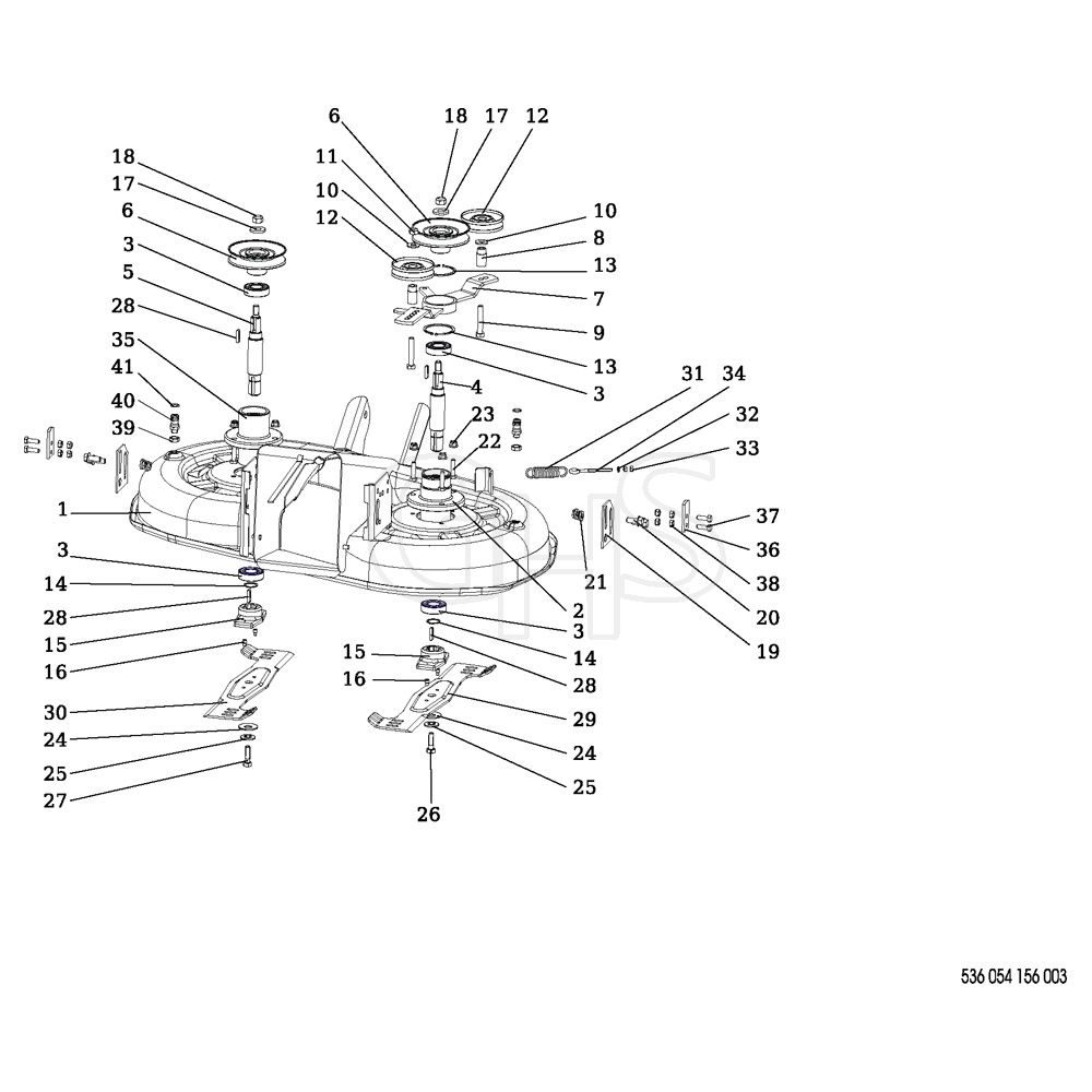 EF 92/16H - 2015 - Efco Ride On Mower Mowing deck 02 Diagram | GHS