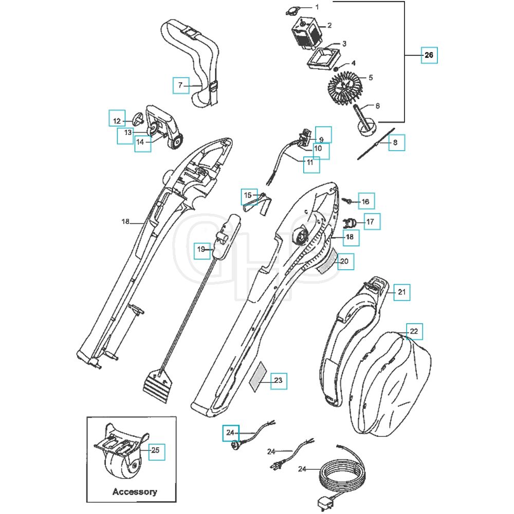 Flymo GardenVac 2700 - 2018-03 - Blower Main Assembly | GHS