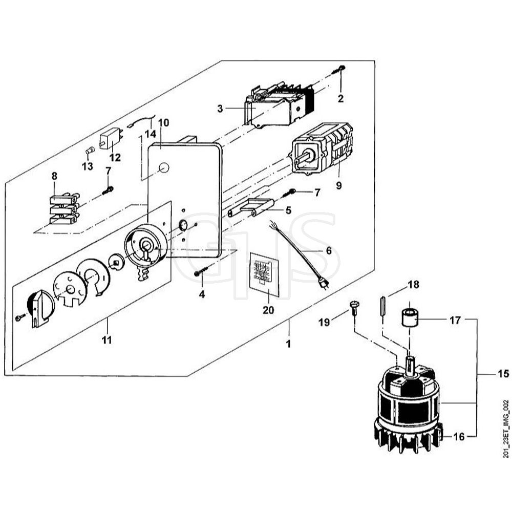Viking GE 320 - Motor, Switch - Parts Diagram | GHS