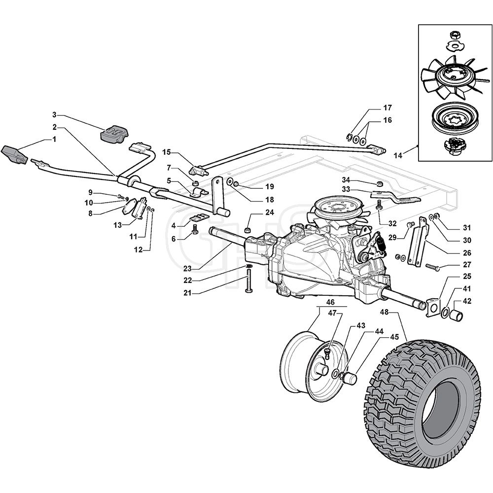 GT 30H - 2012-2020 - 2T2110247/AT2 - Atco Ride On Mower Transmission ...