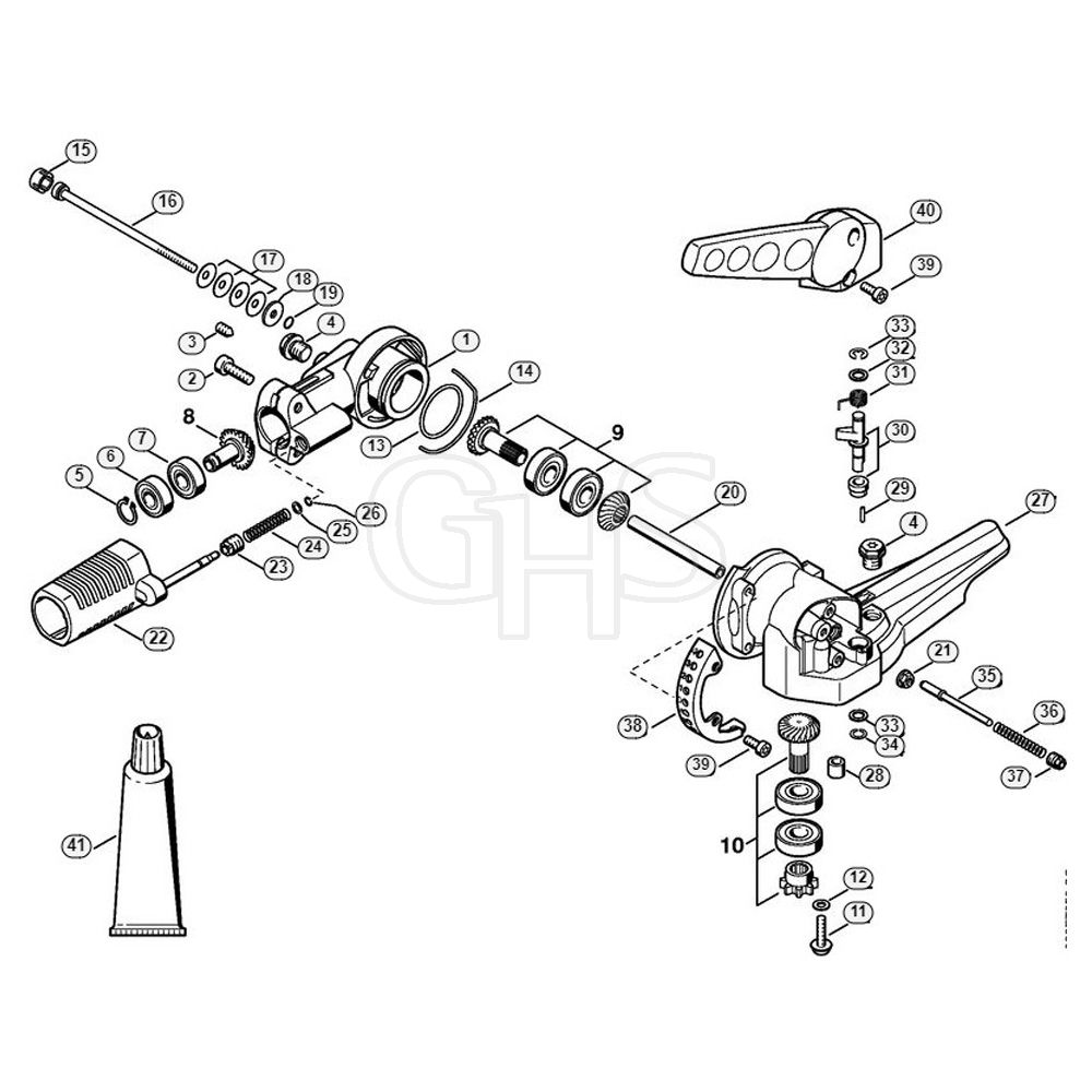 Genuine Stihl HL75 K / R - Angle Drive, Adjustable Thru 135° | GHS