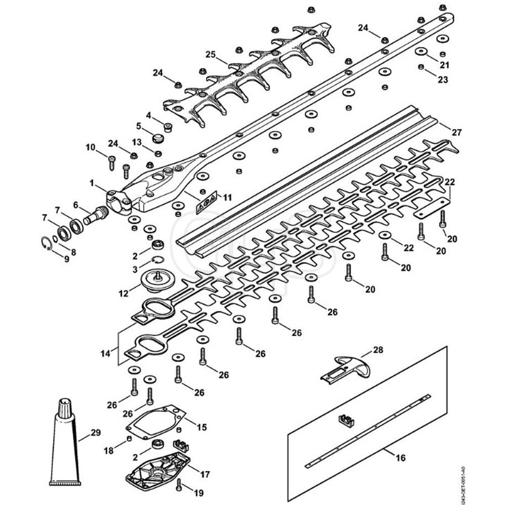 Stihl HLA135 K - Gear Head 0° 600 Mm - Parts Diagram | GHS