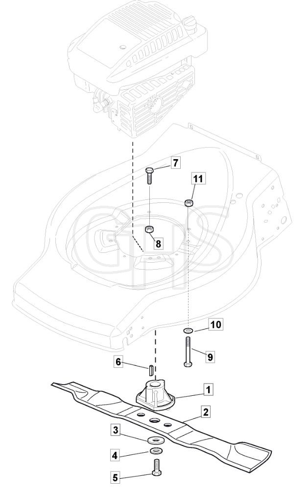 HP474 - 2007-2009 - 299174648/BQ - Mountfield Rotary Mower Blade ...