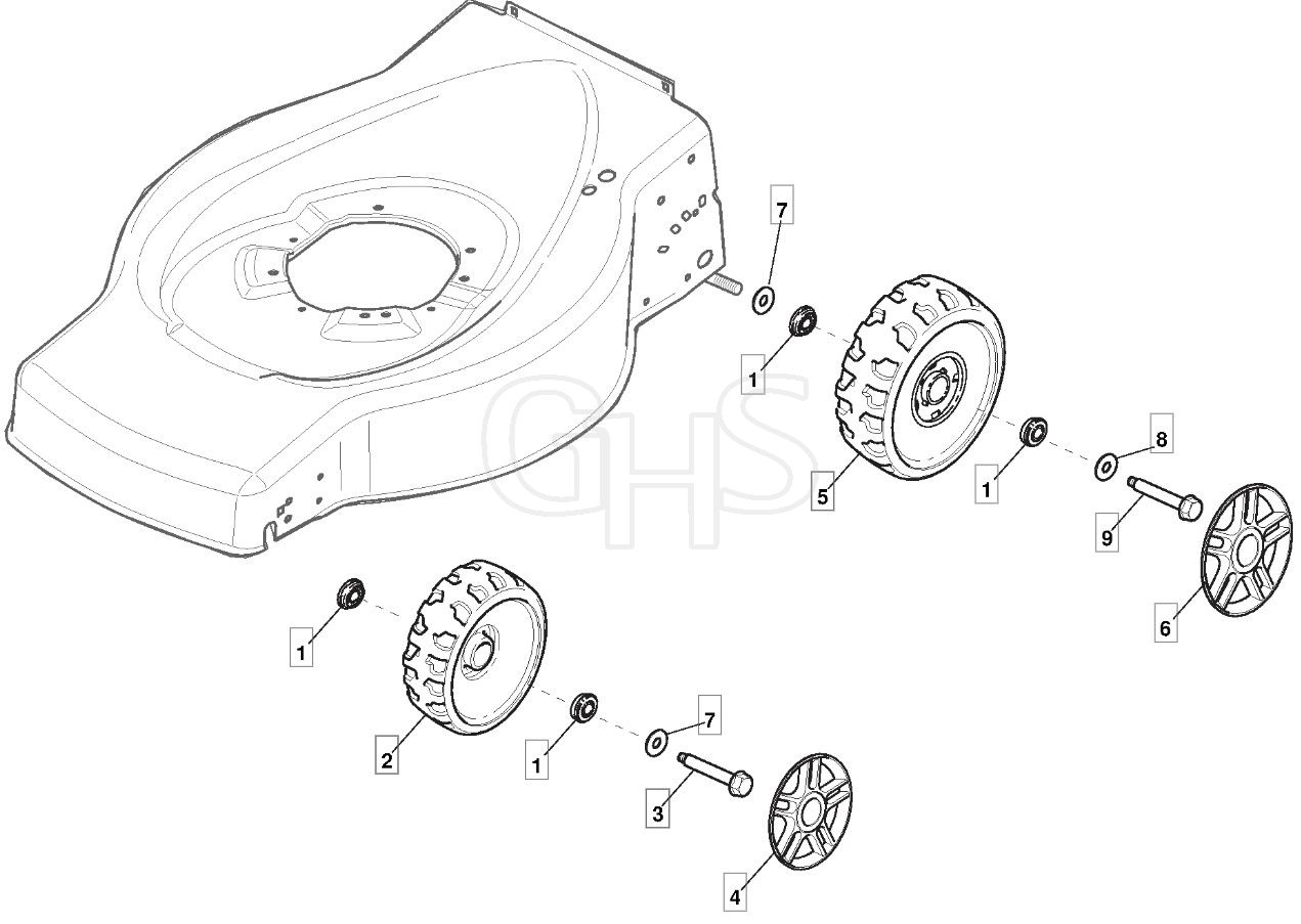 HP474 - 2010 - 299184648/BQ - Mountfield Rotary Mower Wheels Diagram | GHS